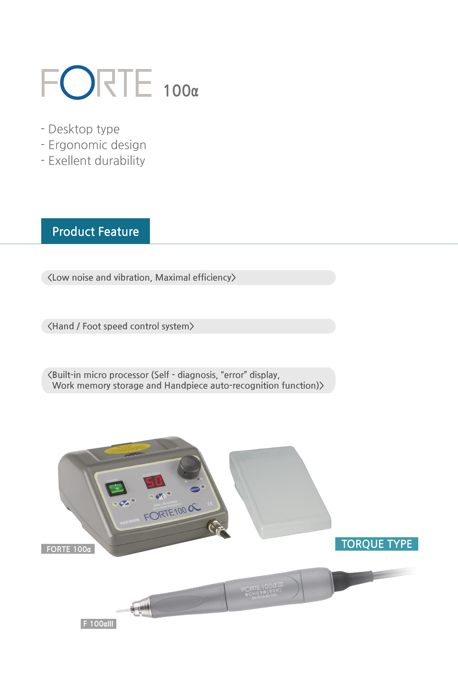 FORTE 100α / Micro Motor Handpiece Set – BIOIMPLANT