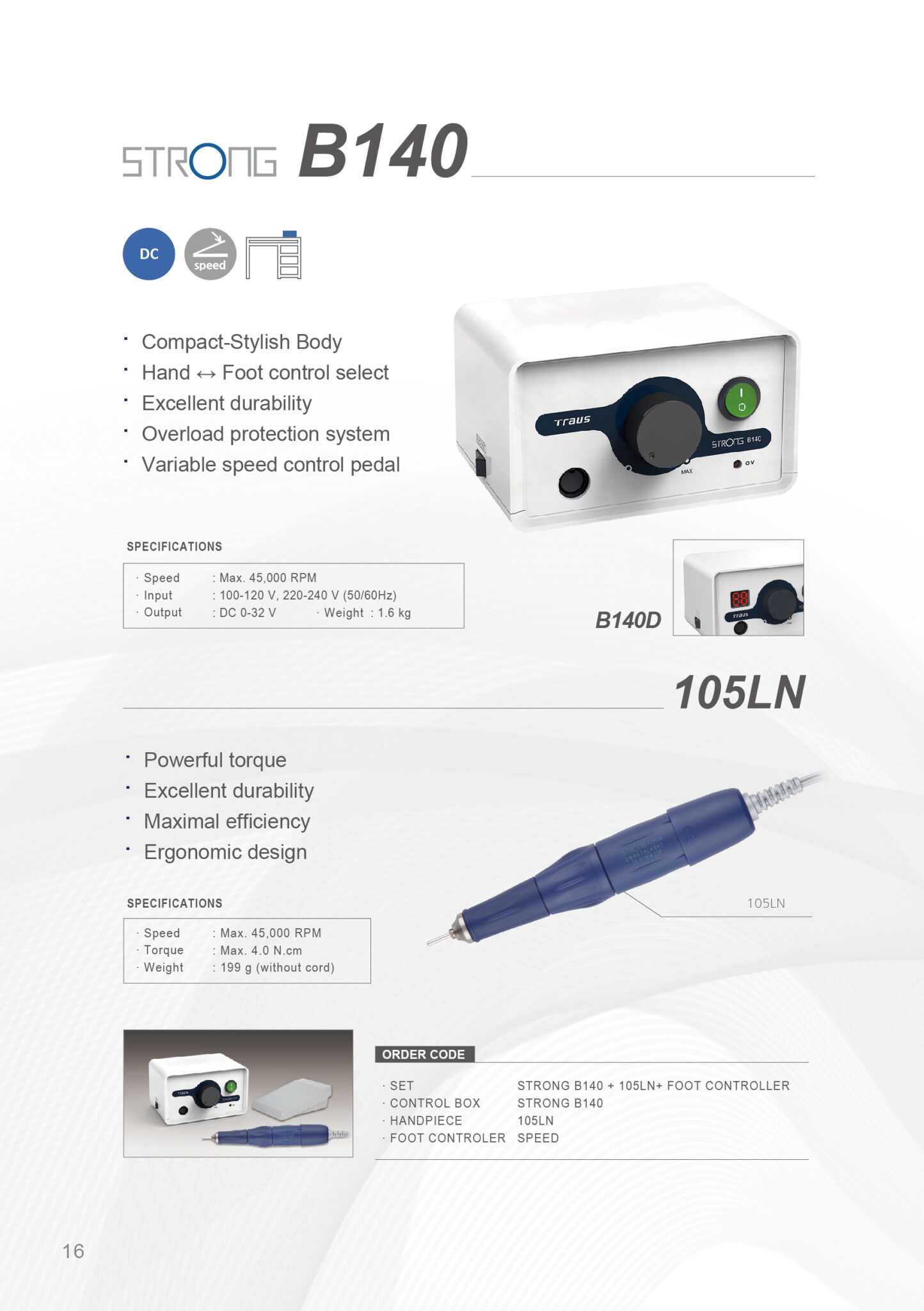 STRONG B140 / Micro Motor Handpiece Set – BIOIMPLANT